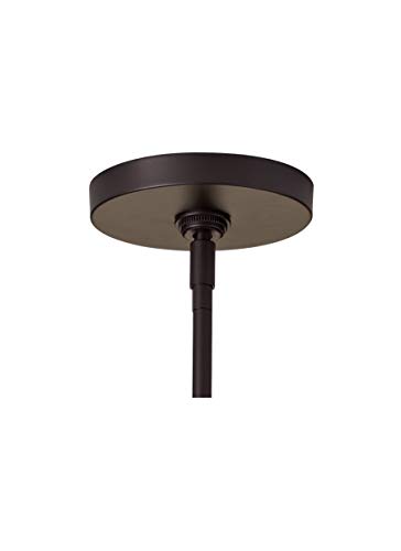 Feiss P1261ORB Urban Renewal Glass Industrial Vintage Pendant Lighting, Bronze, 1-Light (6"Dia x 10"H) 100watts