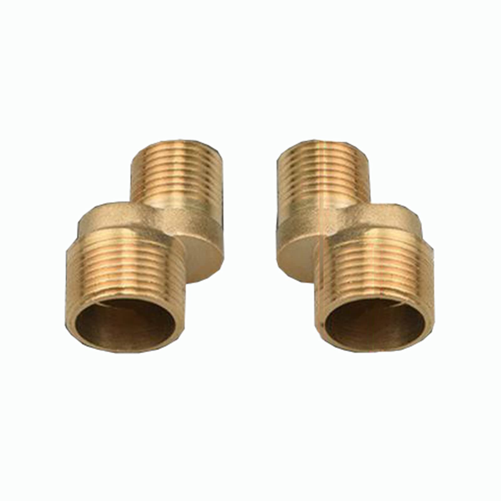 BiaoTeng Bathtub Faucet Adapter,Brass 1/2 to 3/4 Adapter,G1/2 to G3/4 Adapter,Faucet Adapter for Dishwasher,1/2 Inch to 3/4 Inch Hose Adapter,Golden A