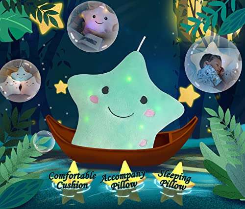 DearSun Twinkle Star Plush Pillow & Cushion Home Deco Gifts (Light Bluish Green)