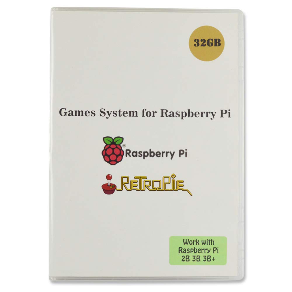 BeiErMei Raspberry Pi Game System, Preloaded 32GB Games Plus Data, Only Work with Raspberry Pi 2B, 3B, 3B+, Retropie RetroArch Emulation Station, KODI+LXDE Video Previews