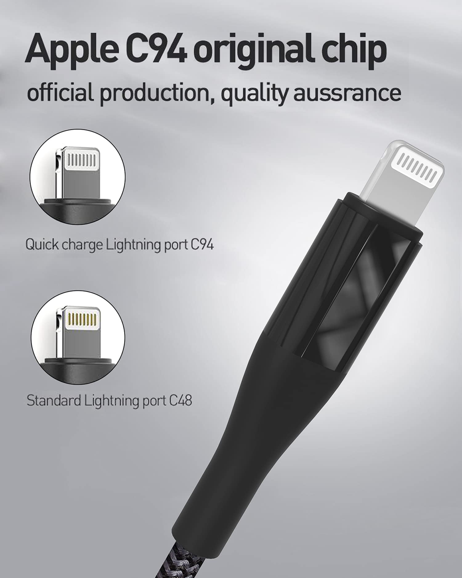 ANDNOVA USB C to Lightning Cable 10FT + 10FT, [Apple MFi Certified] iPhone 20W Fast Charging Cord USB C iPhone Cable for iPhone 14/14 Pro/13/12/11 Pro Max Mini Series(2 Pack)