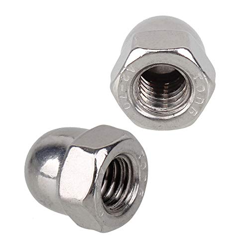 BQLZR 304 Stainless Steel Cap Acorn Hex Nut M6 Right Hand Threads Marine Replacement for 2007 XC90 Plate,Replacement for 2009 S-60 Pack of 10