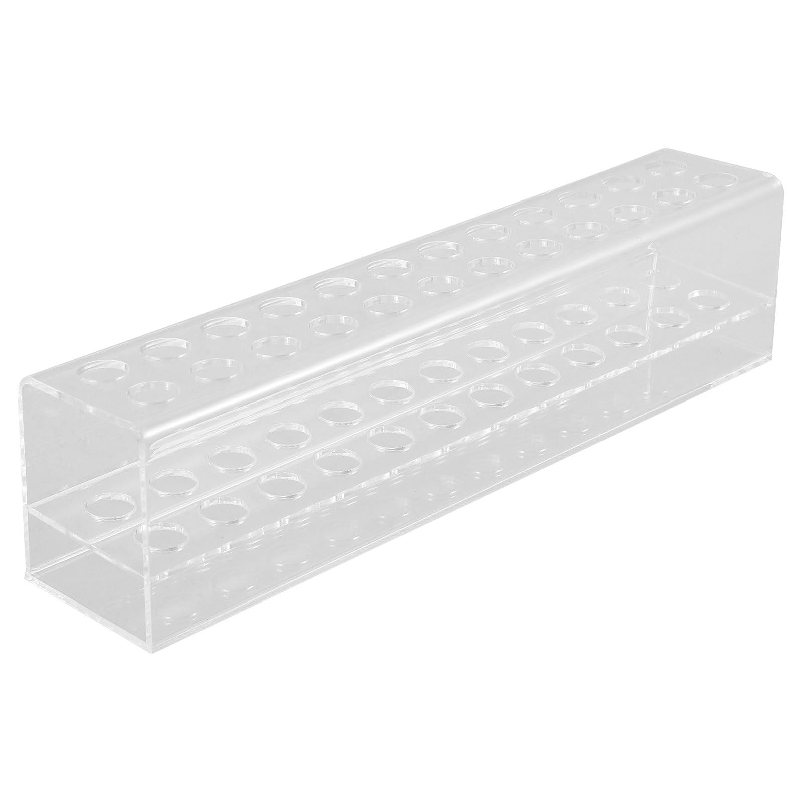 Desktop Stand Acrylic Brush Display Pen Holder 24 Slots Marker Storage Tray Multipurpose Make Up Brush Stand for Markers Coloured Pencils Paint Colorful Makeup