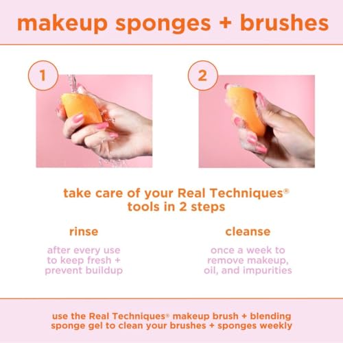 Real Techniques Miracle Face + Body Sponge, XL Makeup Blending Sponge For Whole Body, Ideal For Foundation, Body Makeup, & Self Tanner, Cruelty Free & Vegan, Latex Free, Packaging May Vary, 1 Count