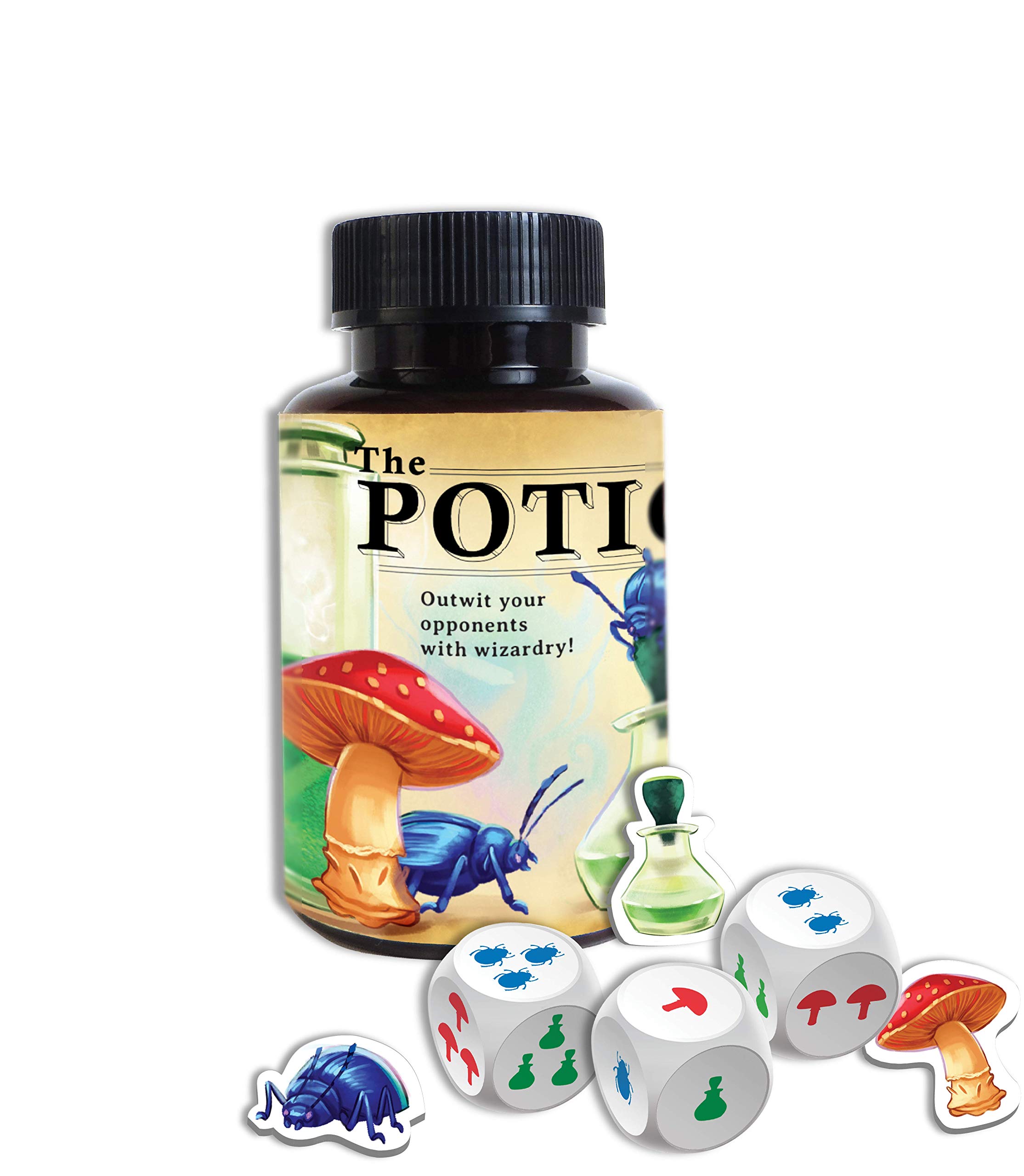 Foxmind The Potion Bluffing Dice GameFoxMind Games: The Potion, a Fast-Paced Party Dice Bottle Game, Outwit Your Opponents with Wizardry, 3 to 7 Players, for Ages 8 and up