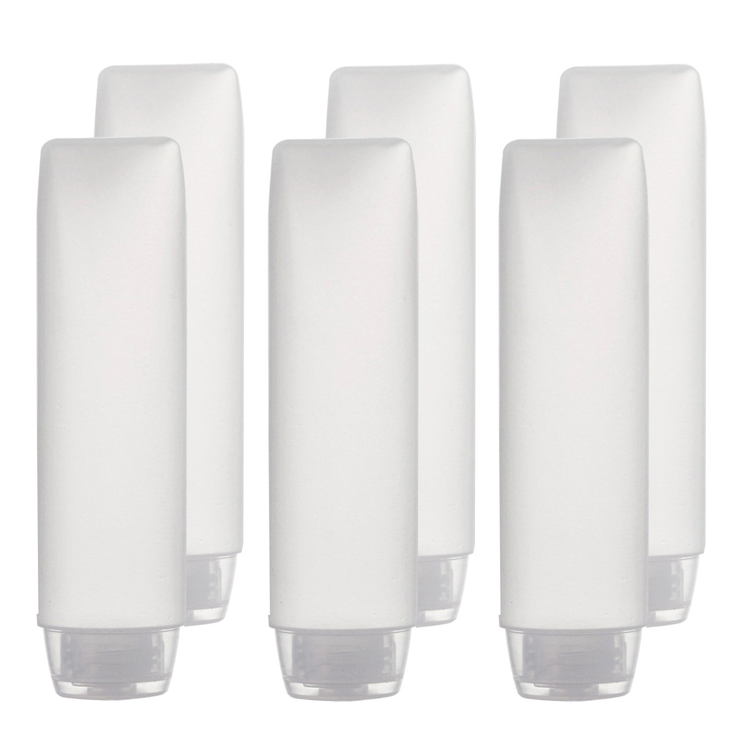 OTO 6 Pack Travel Size Plastic Squeeze Bottles for Liquids, 30ml/1 Fl. Oz TSA Approved Makeup Toiletry Cosmetic Containers