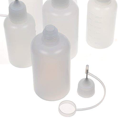 BCP 3pcs 30ml + 3pcs 50ml Steel Needle TIP Plastic Dropper Bottles, E-liquids, All Liquids Bottles