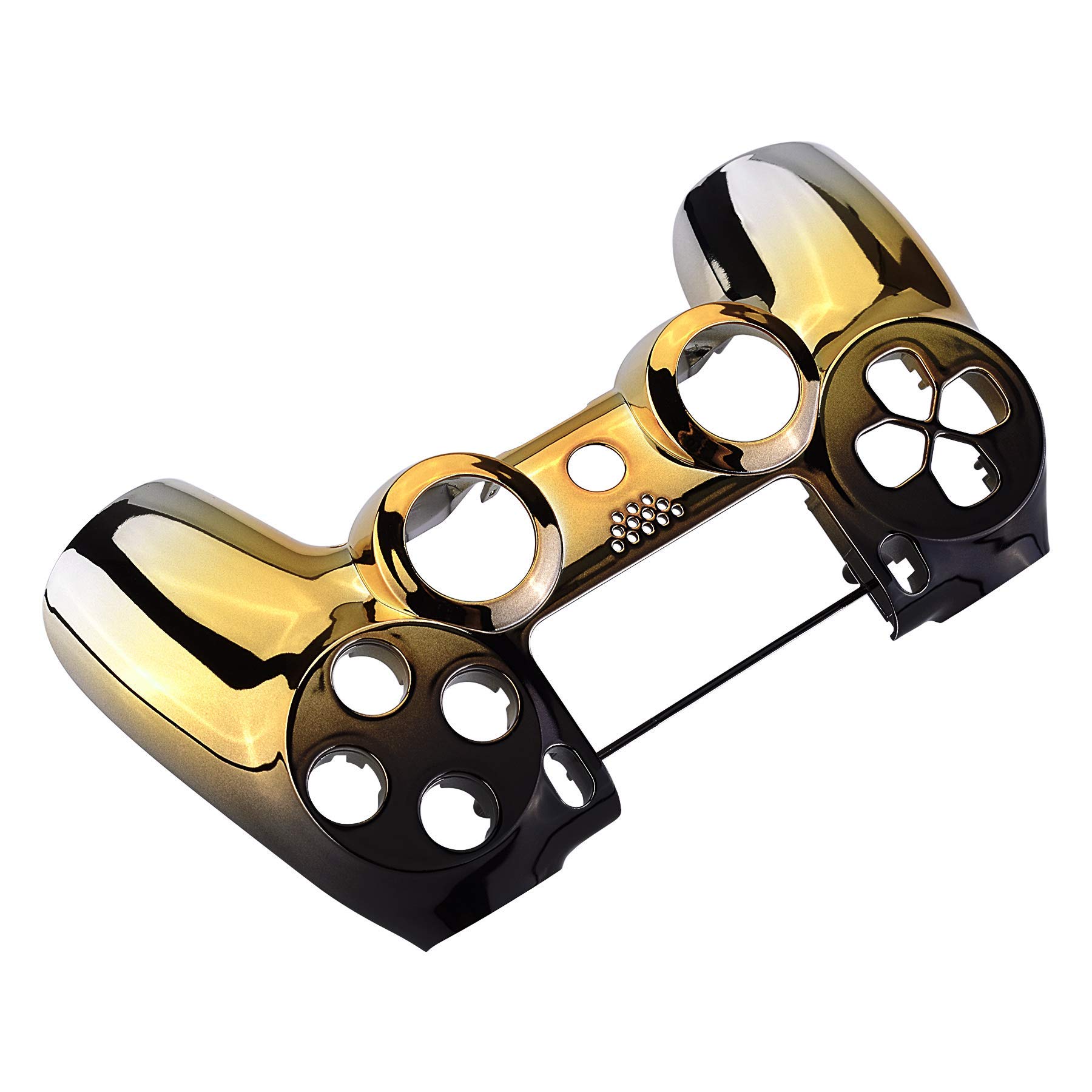 eXtremeRate Chrome Blue Edition Custom Front Housing Shell Faceplate Compatible with ps4 Pro Slim Controller CUH-ZCT2 JDM-040 JDM-050 JDM-055 - Controller NOT Included