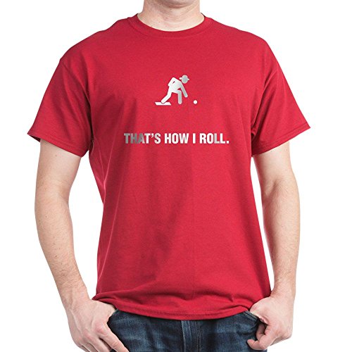 CafePress Lawn Bowl Dark T Shirt Men's 100% Cotton, Classic Graphic Dark T-Shirt Cardinal