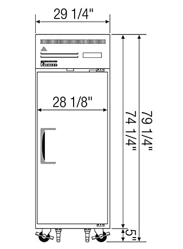 Everest Refrigeration ESF1 29-1/4' Reach-in Freezer 1 Solid Door, 115v, 23-Cubic Feet, NSF
