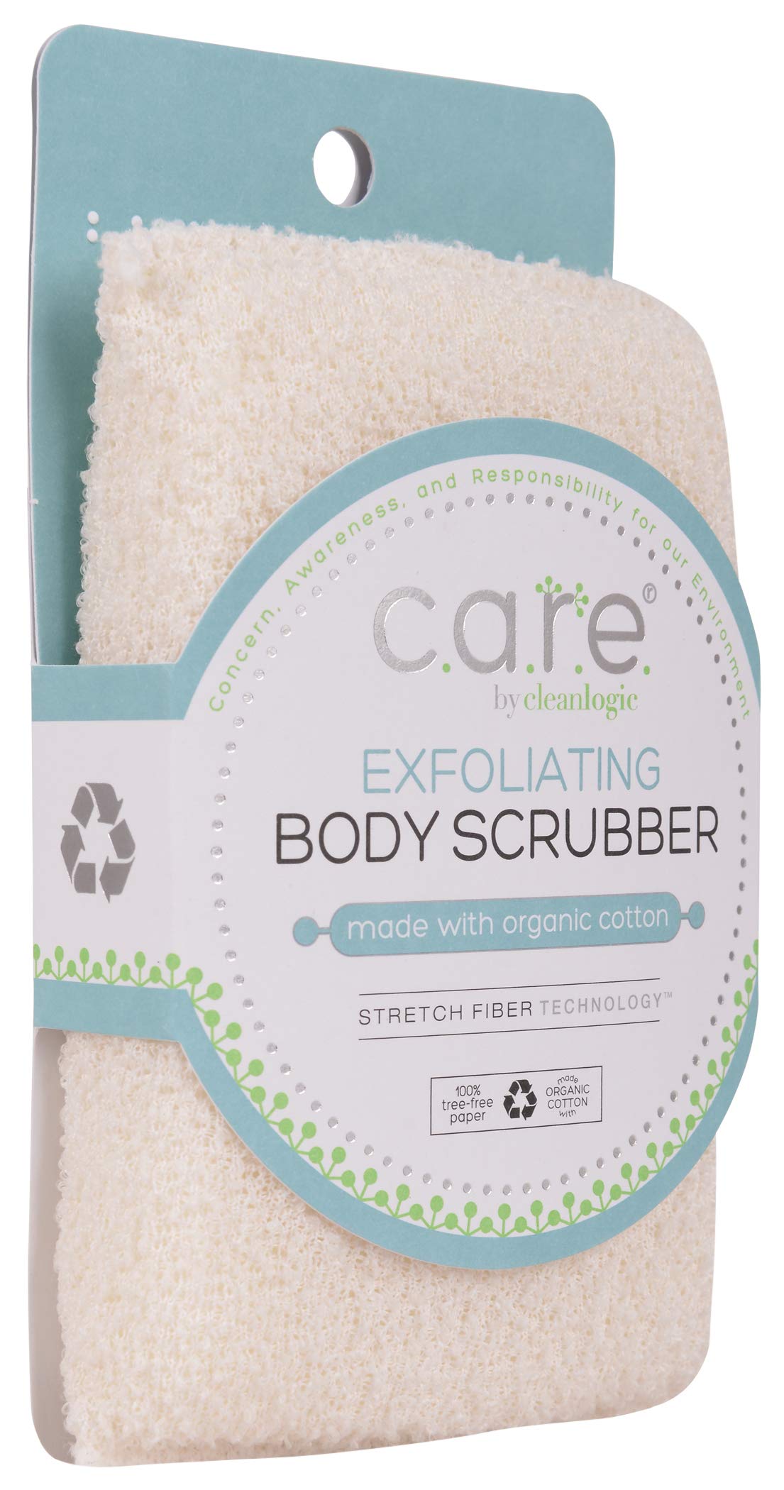 CleanLogic Exfoliating Body Scrubber, Certified Organic, 1 Each (Pack of 6)