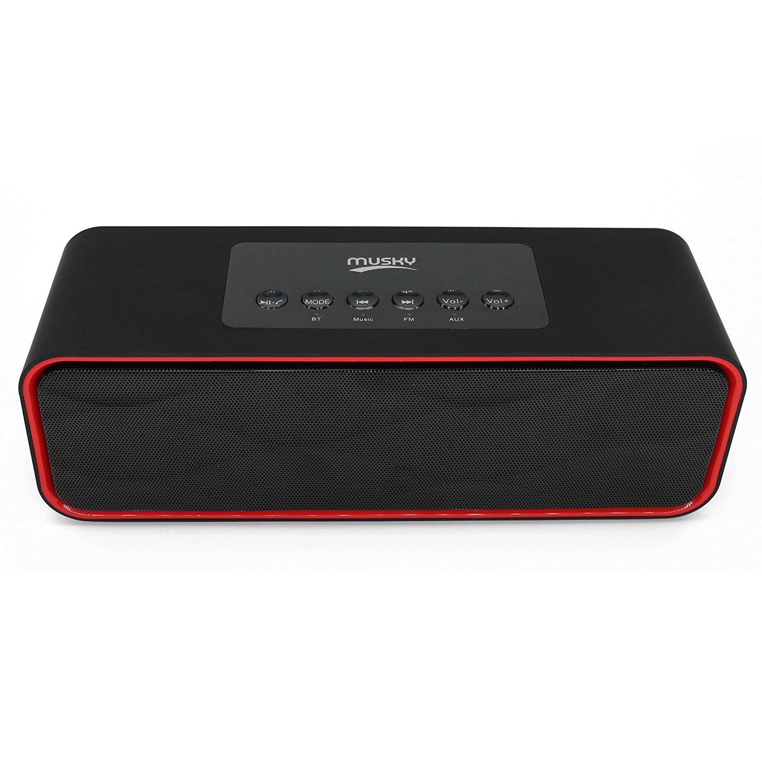 Portable Bluetooth Stereo Speaker, with 2x5W Acoustic Drivers, Dual Subwoofer, FM Radio, Handsfree Speakerphone, Slots for Micro SD Card, USB and AUX-in, for Smart Phone, MP3, MP4, iPad, Tablet