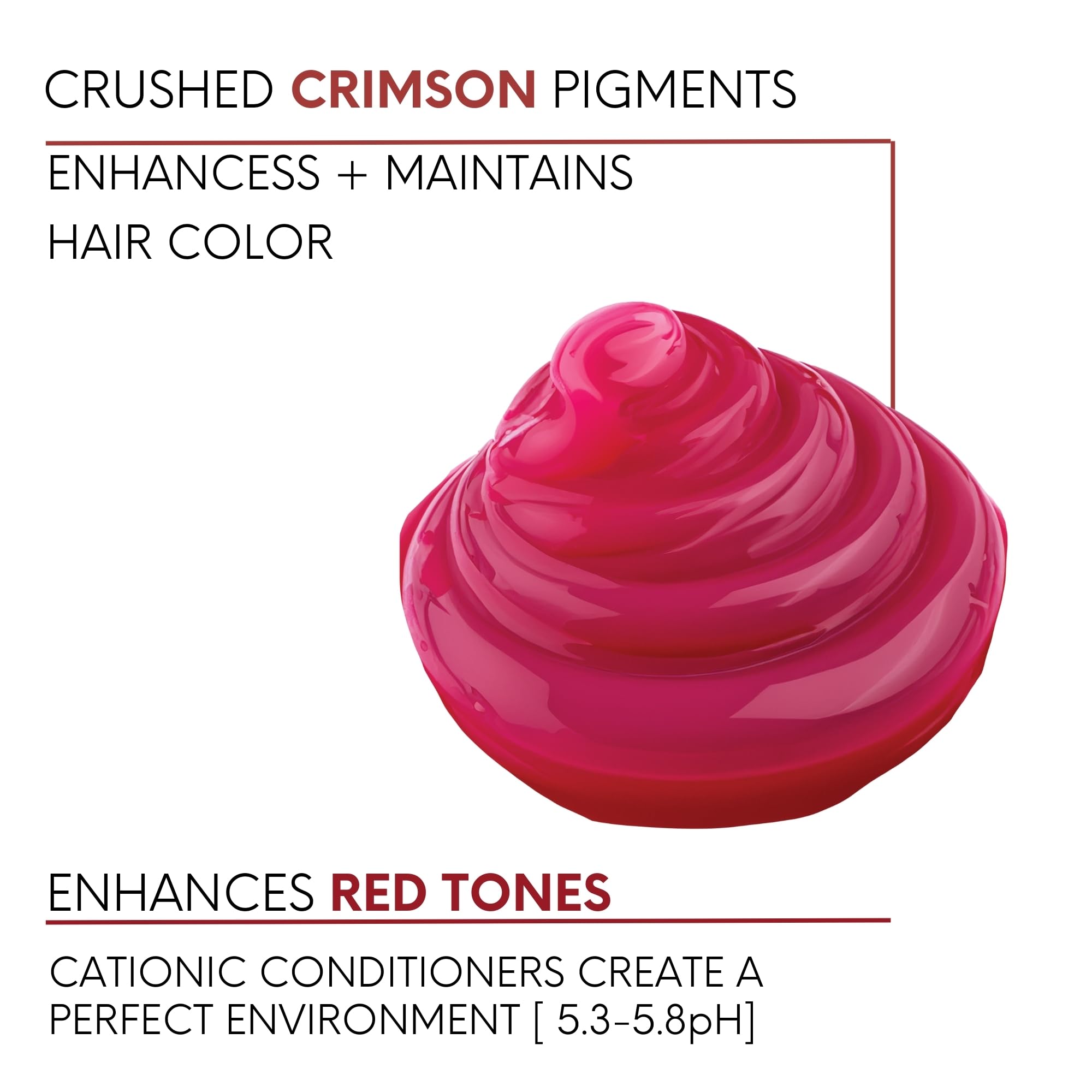 Watercolors Semi Permanent Color Depositing Shampoo. Sulfate & Paraben Free to Maintain & Enhance Hair Color 8 fl oz - CRIMSON SPLASH (2 Count)