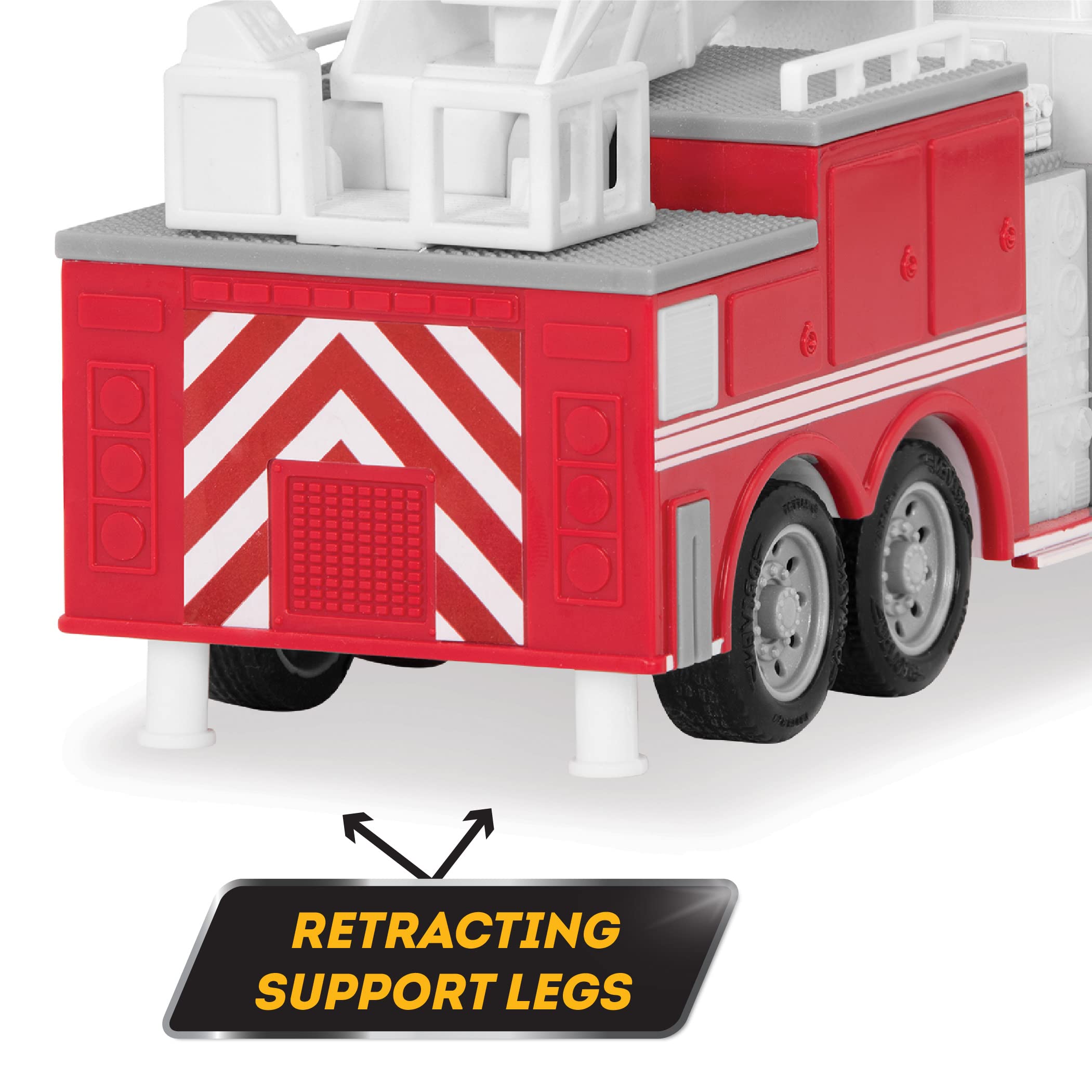 Driven by Battat β 1:24 Scale Fire Truck β Small Toy Truck with Lights, Sounds & More for Boys & Girls Age 3+
