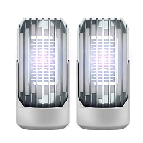 Bug Zapper Indoor Mosquito Plug in Zapper,2 Packs Indoor Fly Trap Mosquito Zapper with Blue Lights for Living Room,Kitchen, Baby Room,Office