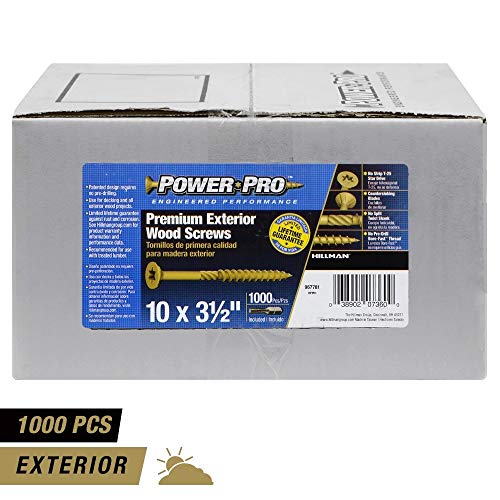 Power Pro Premium Exterior Wood Screws (#10 x 3-1/2") - 1000pc