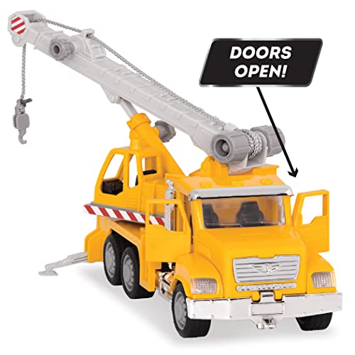 DRIVEN by Battat β Micro Crane Truck β Toy Crane Truck with Lights, Sounds and Movable Parts for Kids Age 3+ , Yellow