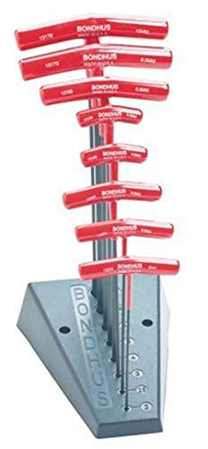 Bondhus 13189 Set of 8 Balldriver and Hex T-handles with Stand, sizes 2-10mm