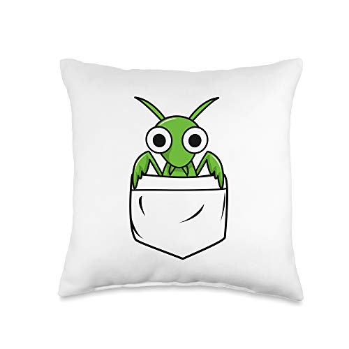 My Beautiful Pocket Mantis Pocket Mantis Throw Pillow, 16x16, Multicolor