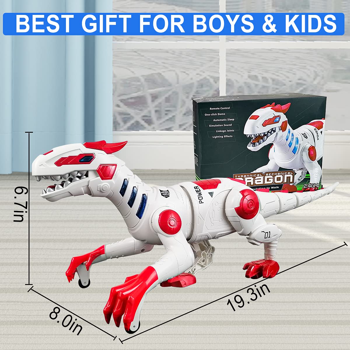 ENERBRIDGE Remote Control Dinosaur Toys, Dinosaur Toys for Kids Gifts