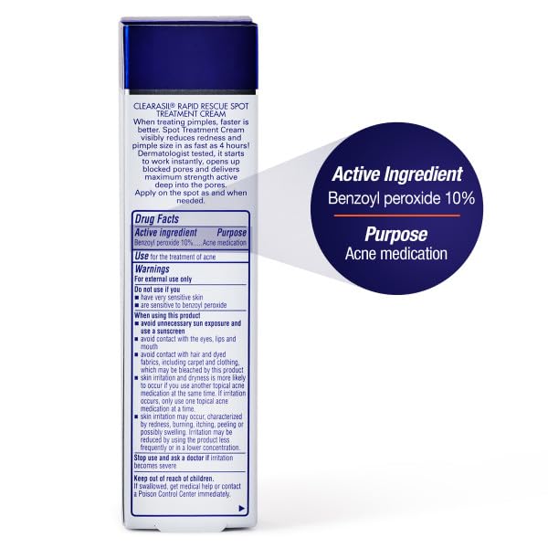Clearasil Ultra Rapid Action Vanishing Treatment Cream, 1 oz. (Pack of 3)