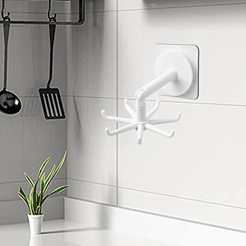 Colcolo 7 Claw Storage 60 Degree Rotation Hangers for Living Room, Office Umbrella Cabinet, White