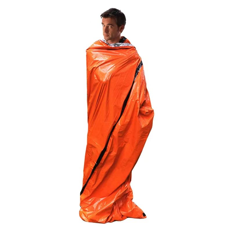 ACIDI 2 Person Adult Emergency Bivy Sack Thermal Survival Sleeping Bag Portable Bivy Blanket for Camping, Hiking
