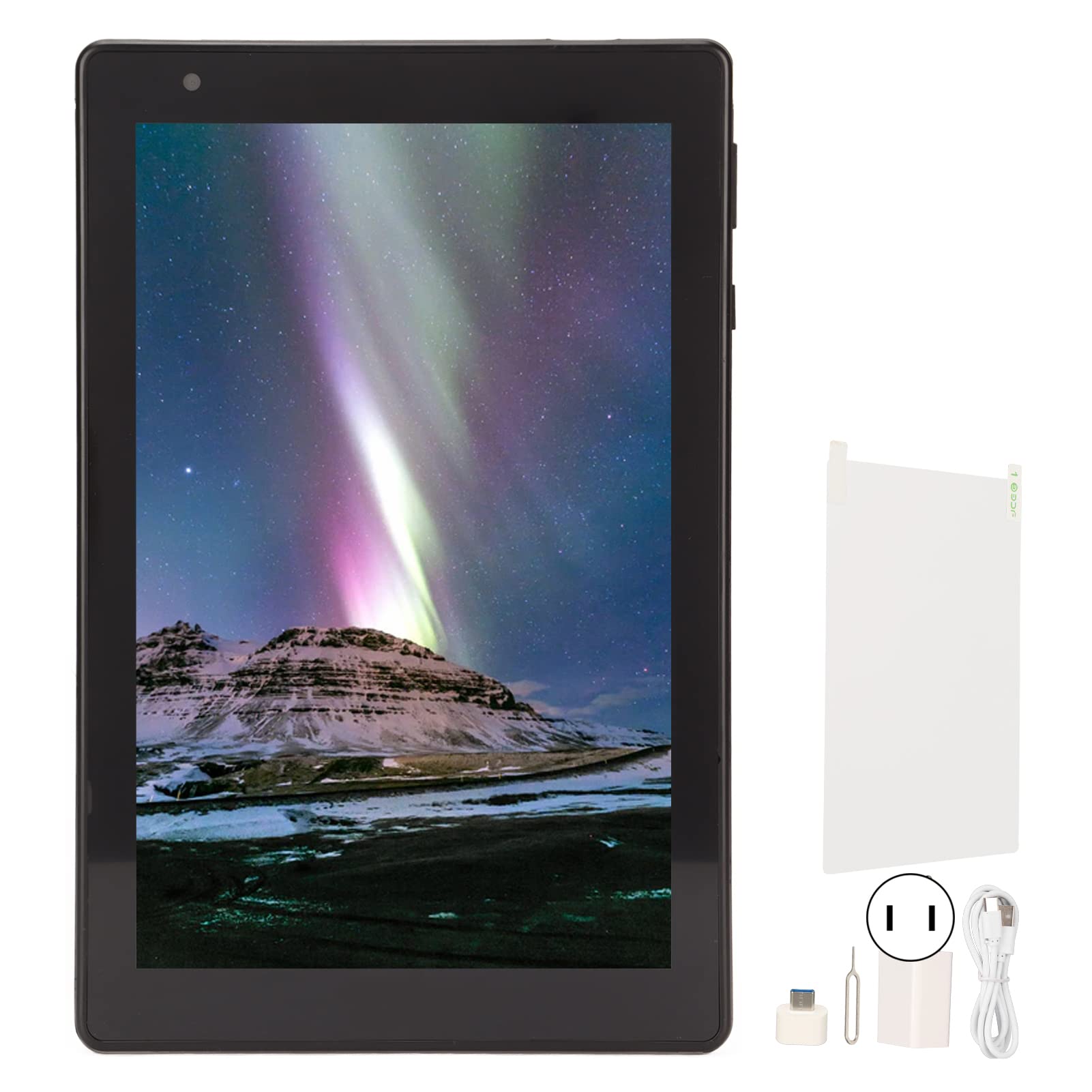 AUHX Calling Tablet, 100-240V Dual Cards Dual Standby 8 Inch IPS LCD 8 Inch Tablet Dual Camera for 5.1 for Reading (US Plug)
