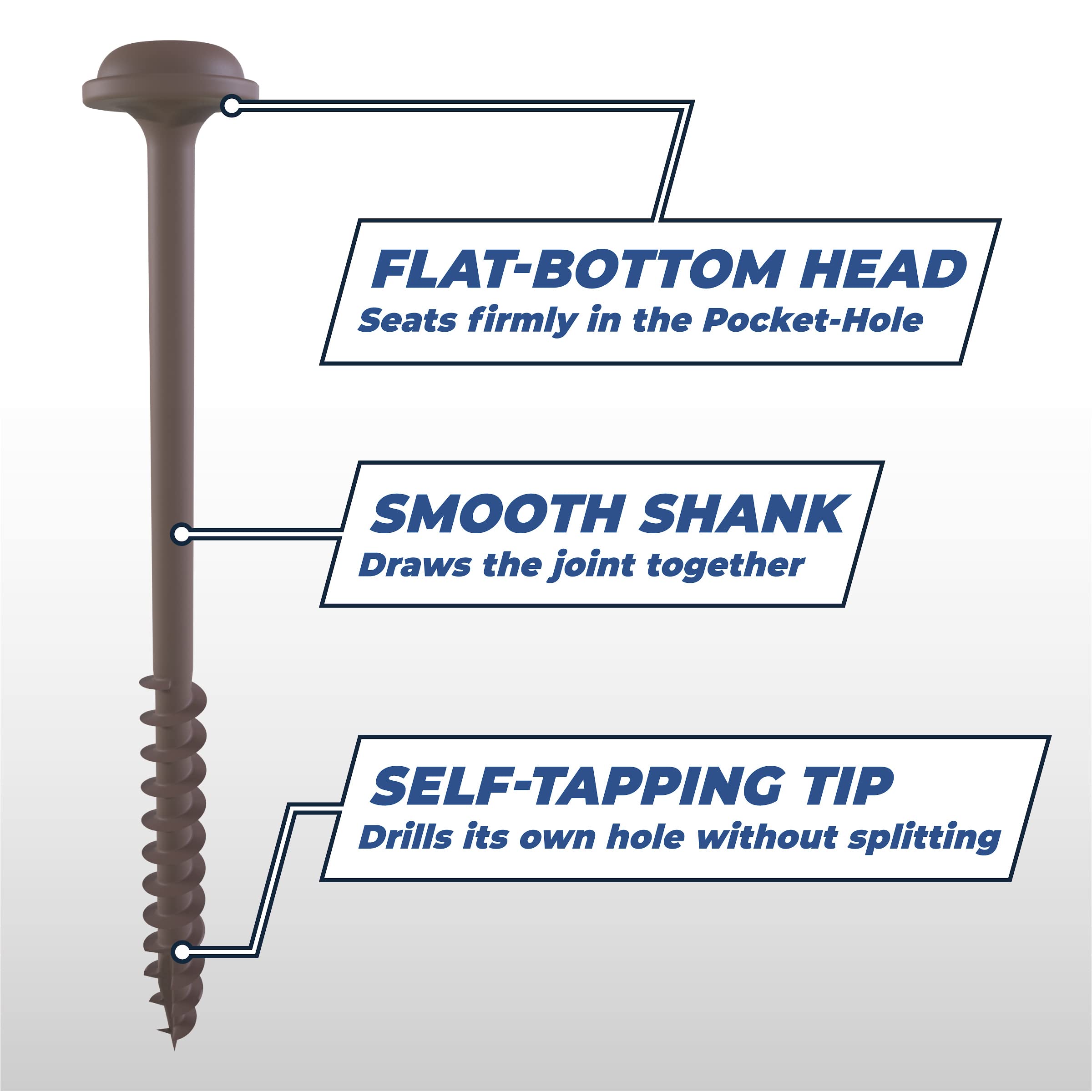 Kreg SML-C2X250-125 HD Pocket Screws, 2-1/2 Inch (125 Count)