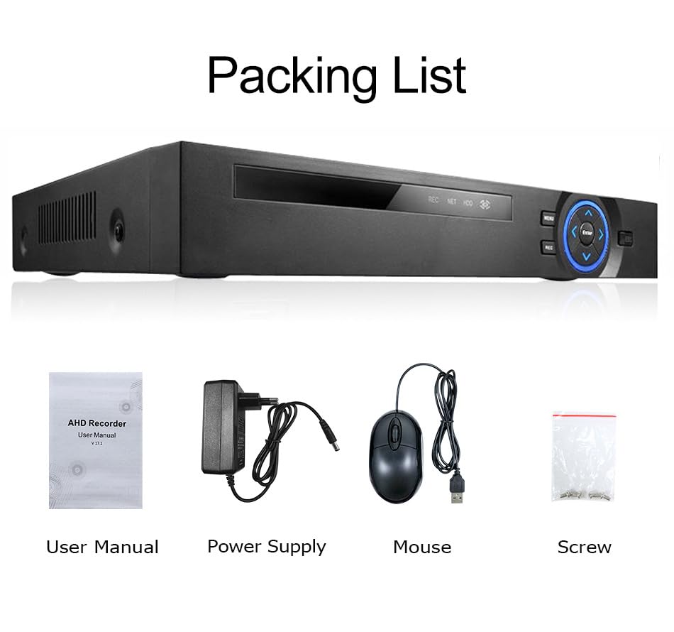 Xenocam 8CH PoE NVR 5MP H.265 Security Network Video Recorder Supports Up 8 X 5MP /4MP /3MP 1080P IP Cameras, Motion Detection Email Alerts USB Backup VGA and HDMI Output, NO HDD