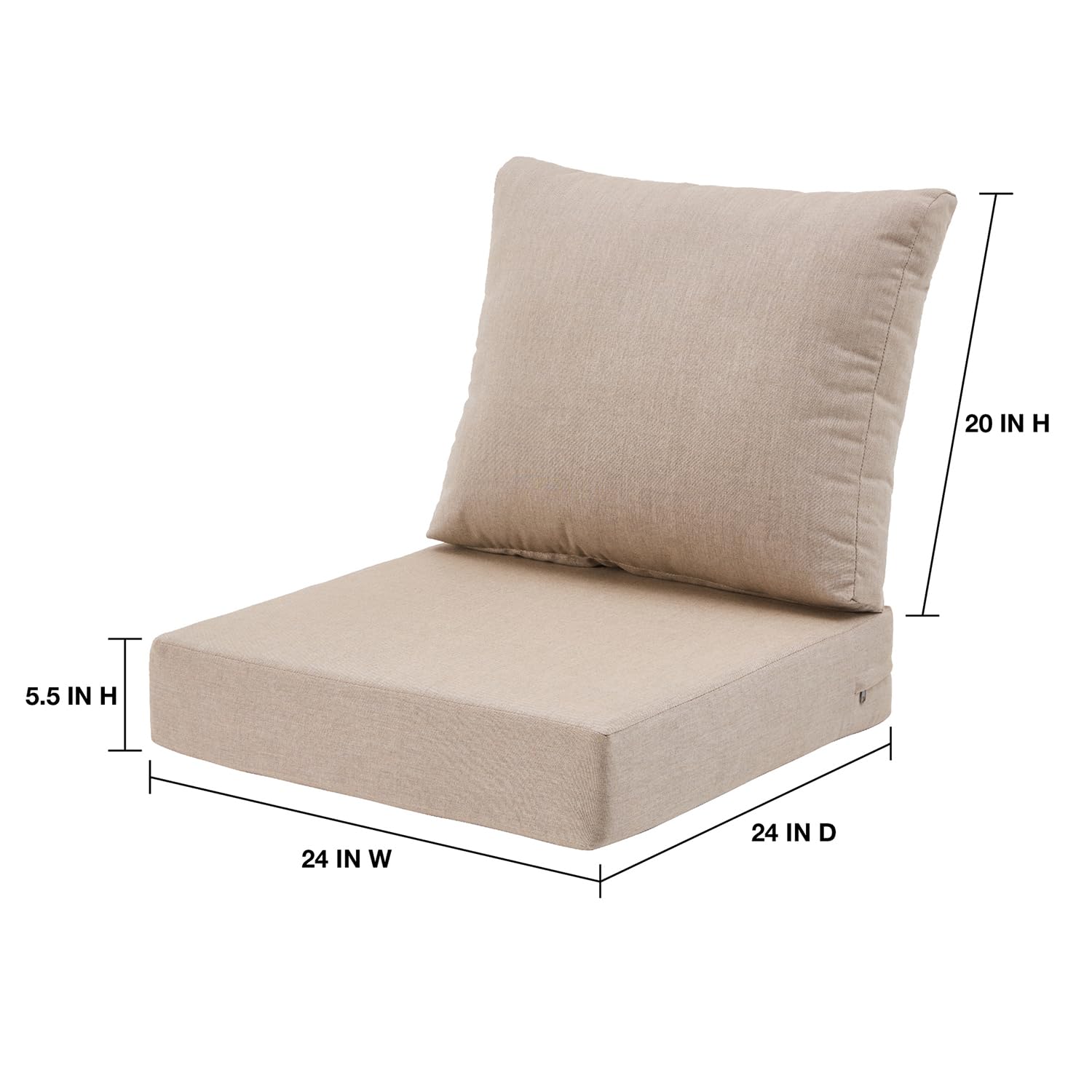 AE Outdoor Sunbrella Deep Seat Patio Replacement 2-Piece Cushion Set (Cast Lagoon)