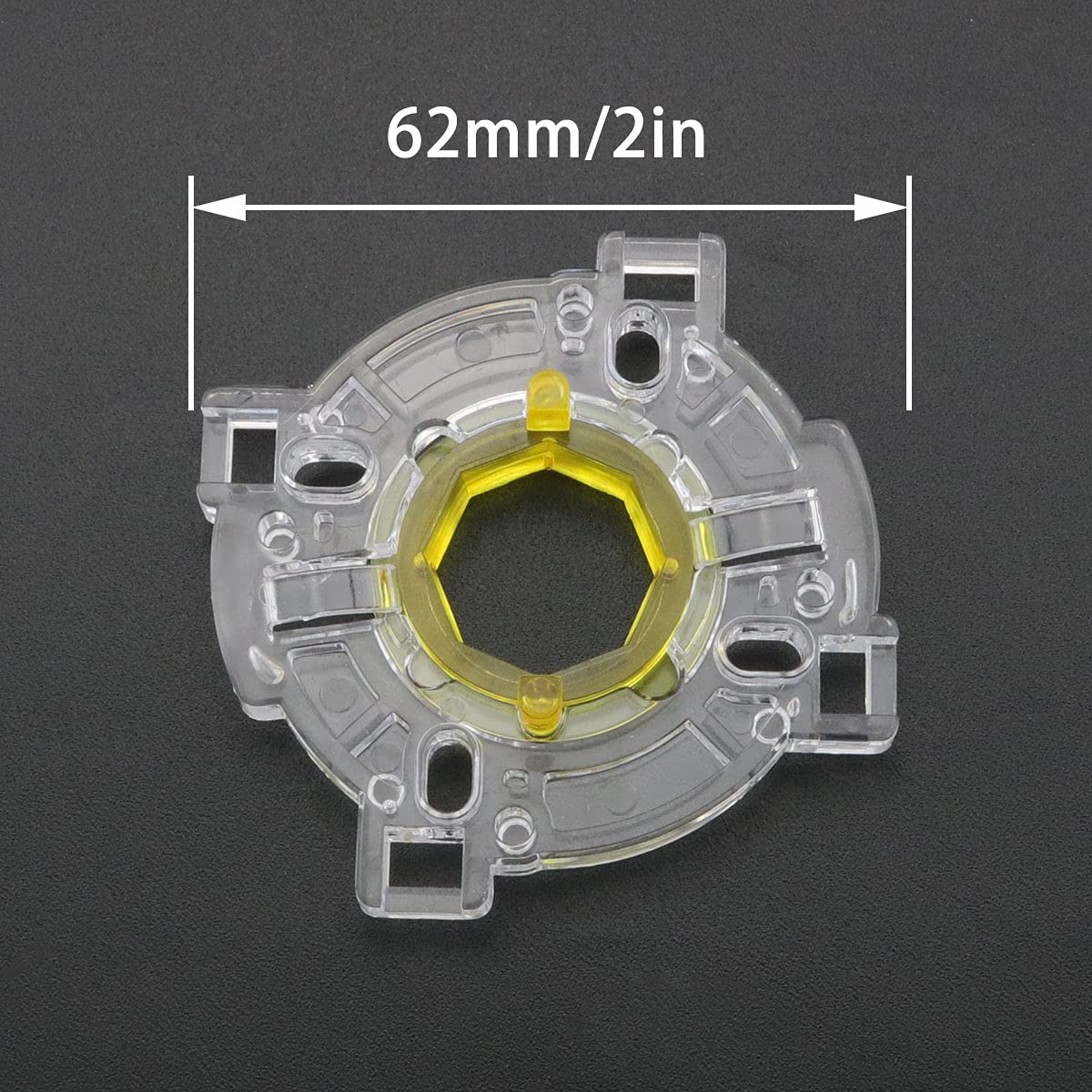 DGHAOP 4pcs Arcade Rocker Accessories Base 4/8 Way Restrictor Plate Gate JLF Series Joystick Fully Transparent Base Retaining Ring