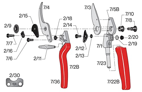 Felco Pruning Shears (F 7) - High Performance Swiss Made One-Hand Garden Pruners