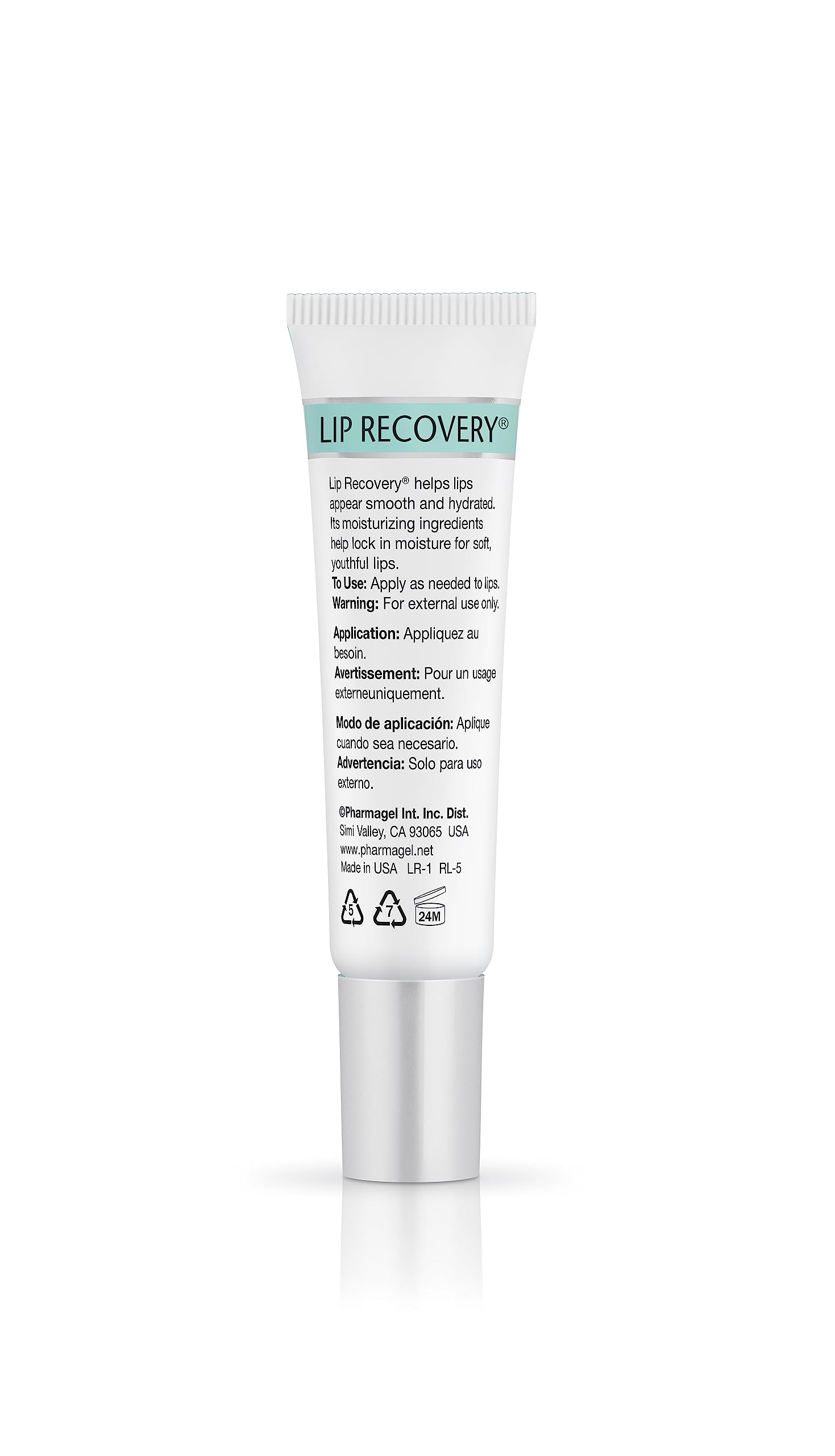 Pharmagel Lip Recovery Protectant, Hydrating Lip Treatment for Lip Lines and Wrinkles | Lip Moisturizer | Lip Balm & Repair - 0.5 oz.