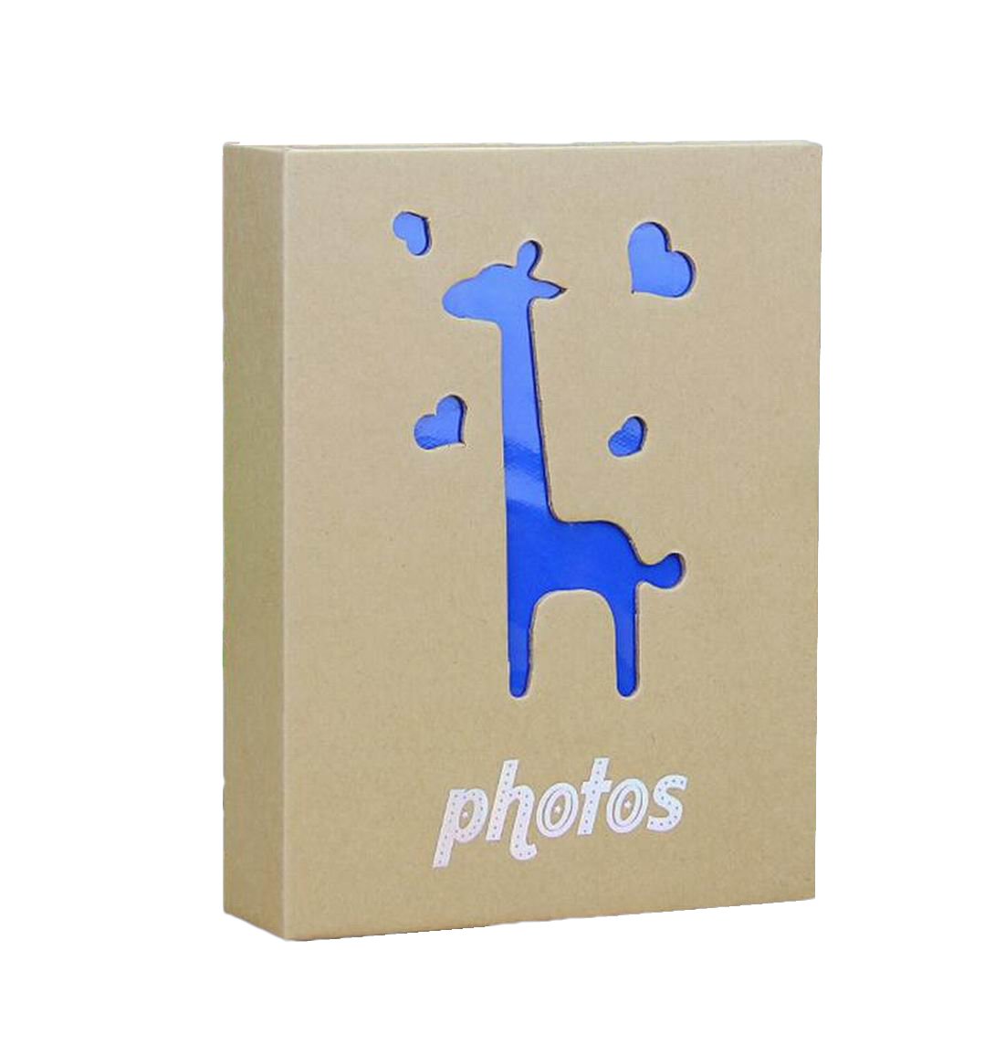 Photo Album Hold 100 Pockets,Kraft Paper Photo Album 5"x 7",Kid Photo Album Hold,Children's Pictures Album (Giraffe)