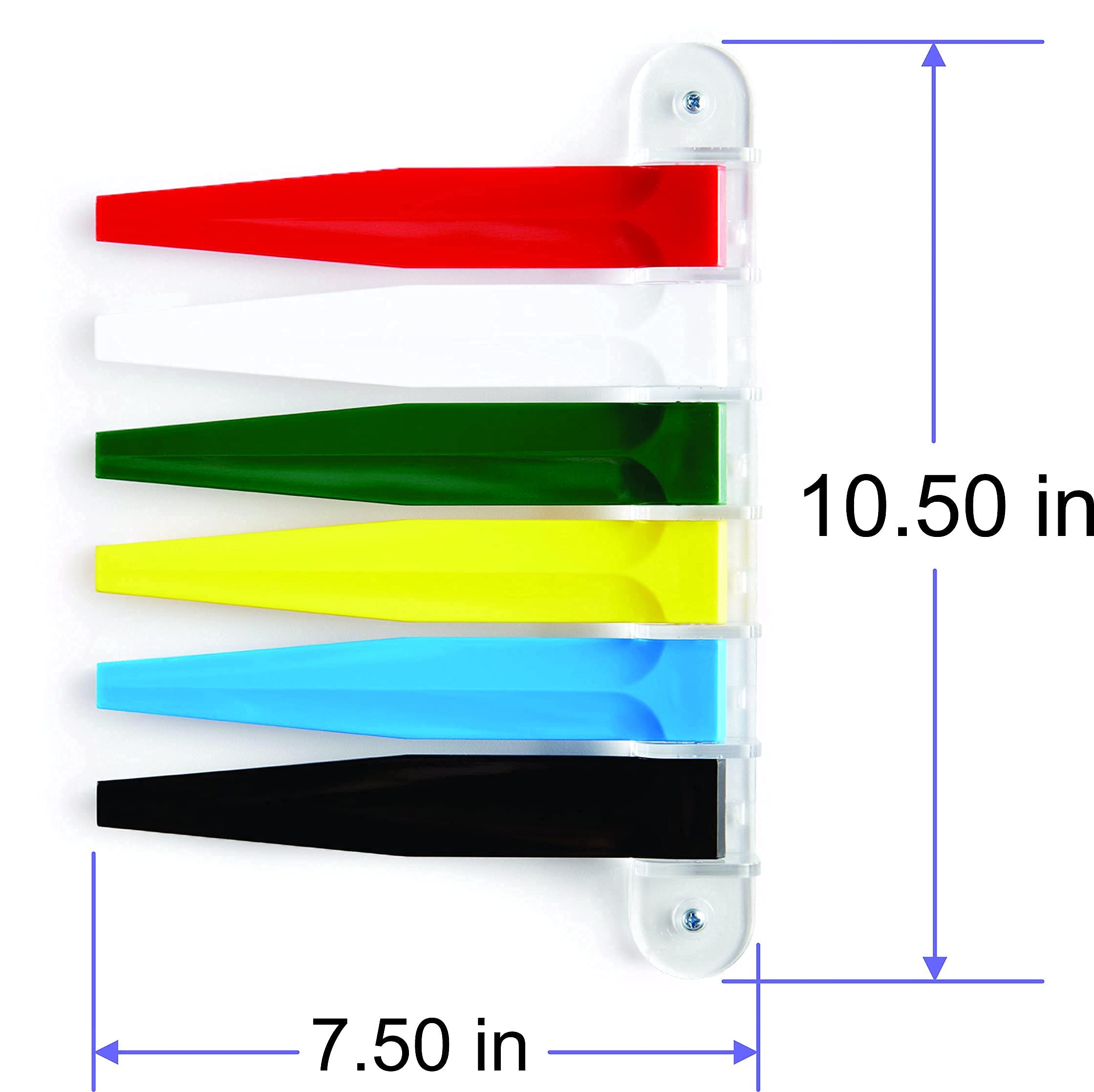 Kull Industries Exam Room Flags, Medical Door Flags for Doctor Offices, Hospitals, Clinics, Easy Identification, Durable, Reliable Room Status Sign, Primary Colors, 6 Flag System, 7-Inch