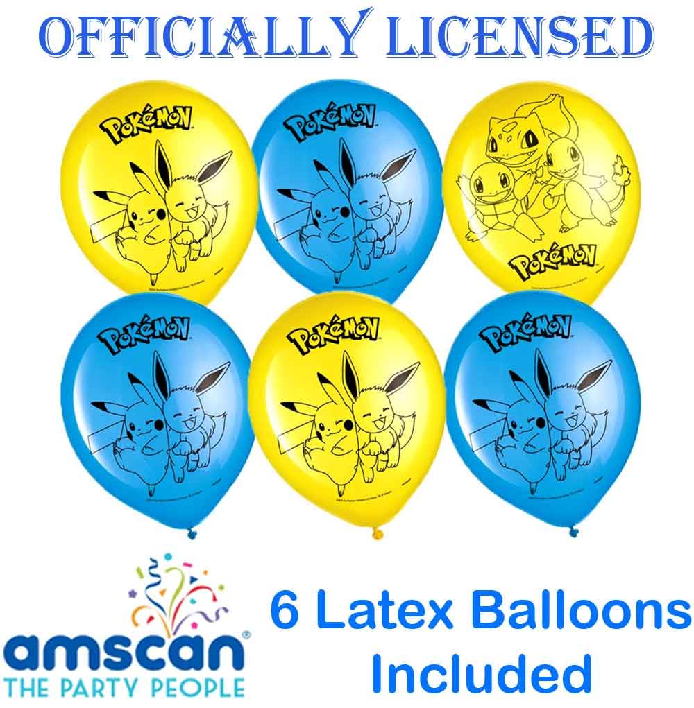 Anagram Pikachu Foil Balloon Bouquet Set | Intended for Pokemon Pokeball Theme | Party Accesory | Multicolor | 5th Birthday, (AN-29460,AN-36332)