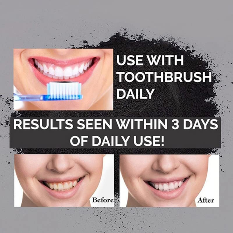 Lumeeno All Natural Organic Activated Charcoal Teeth Whitening for Sensitive Tooth and Gum - Whiten, Clean and Detoxify - Vegan - No Chemicals - Zero Bleach Whitener Enough for 150+ Uses