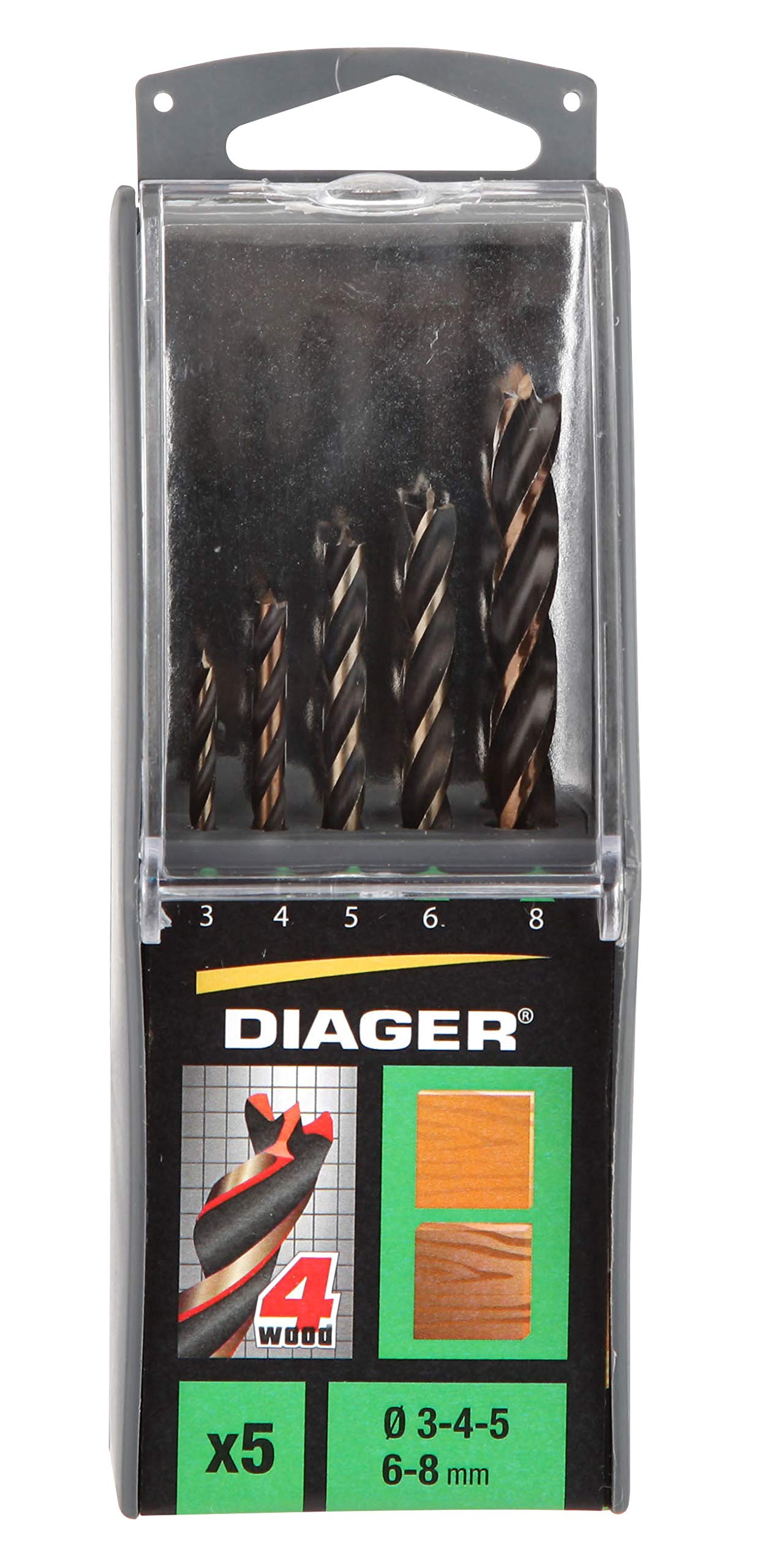 Diager 910D Drill Bit Set, Multi-Coloured