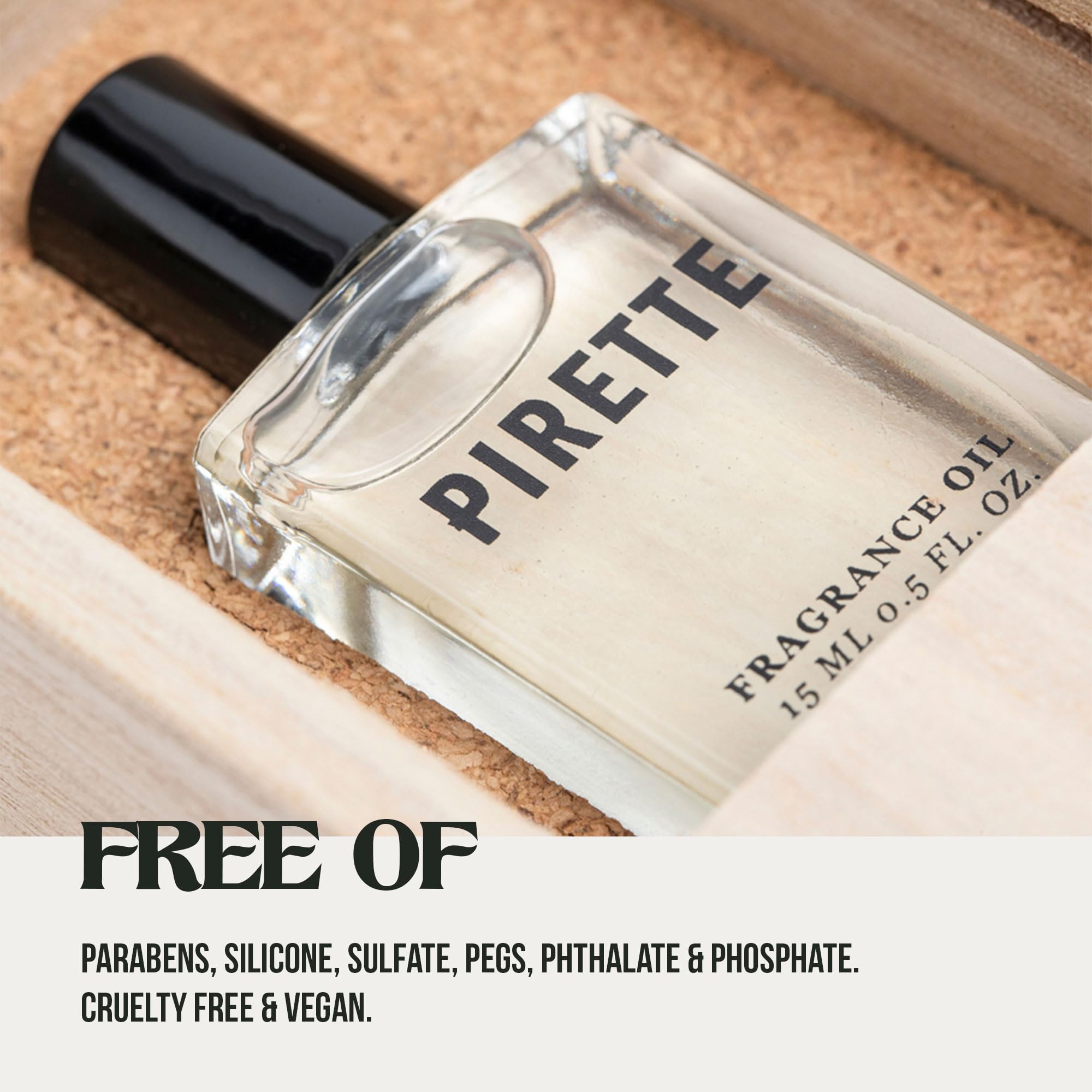 PIRETTE Fragrance Oil, Women’s Beach Inspired Perfume Oil, Notes of Fresh Coconut, Surf Wax & Sunscreen, 0.5 Fl Oz