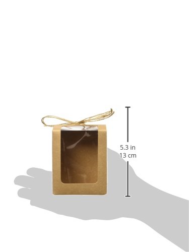 Kate Aspen Kraft Style Display Gift Boxes for Stemless Wine Glass, Wedding/Party Favors, 9-Ounce, Set of 12