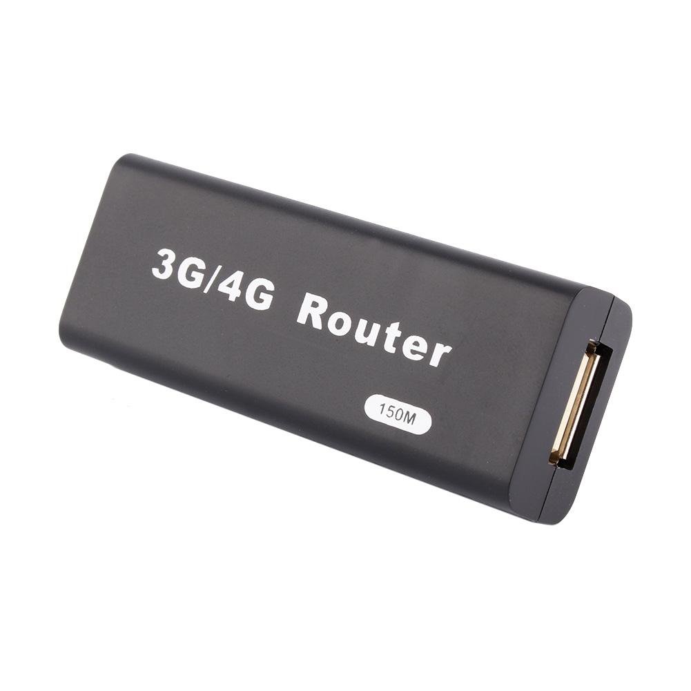 Lazmin Mini WiFi Router, USB Wireless Router, Portable Mini 3G/4G WiFi Router, 150Mbps, Compatible with All The Operating System, Plug and Play (Black)