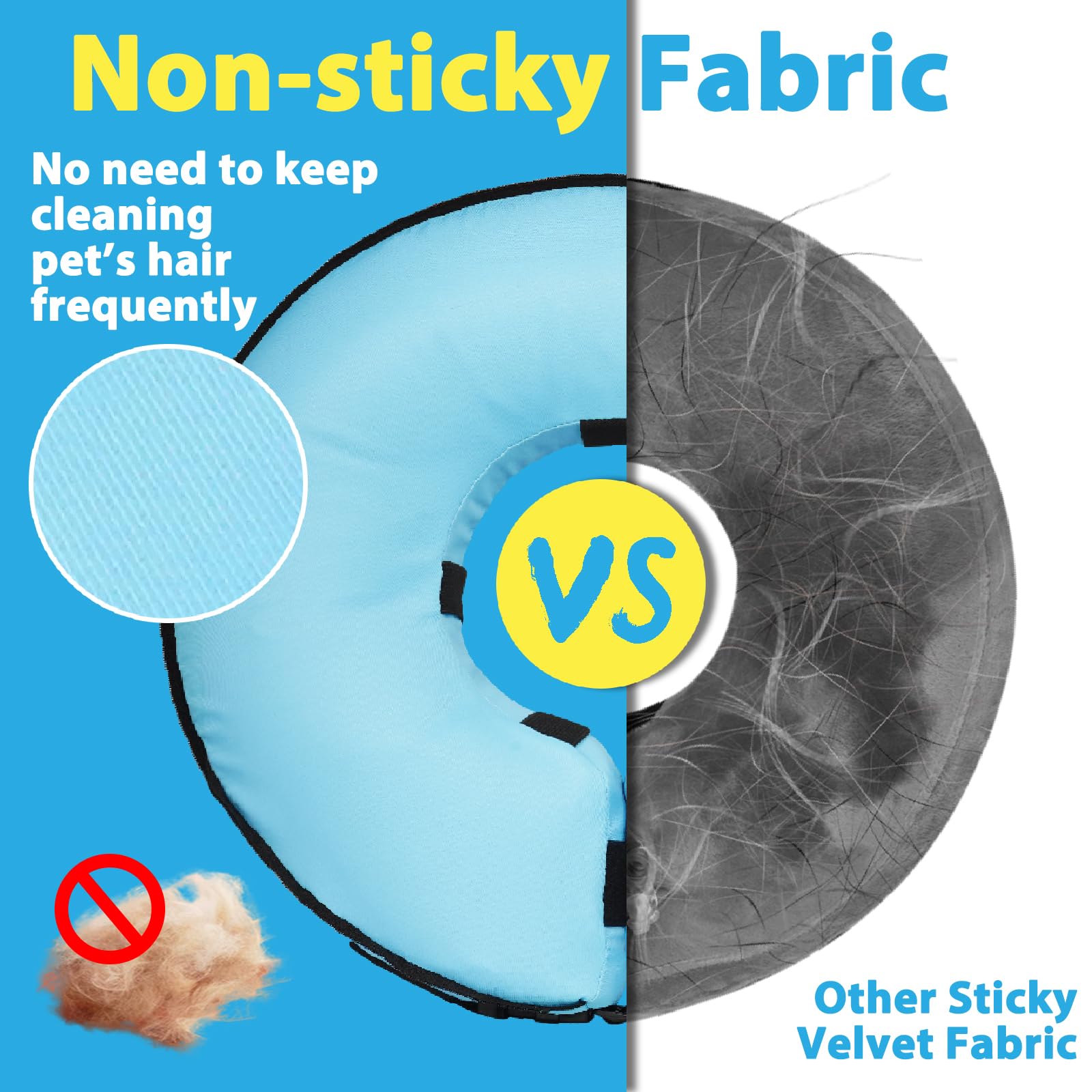 BARKLESS Dog Cone Collar, Dog Donut Collar After Surgery to Stop Licking, Inflatable Dog Cone with Sturdy Shield for Large Medium Dogs, Cone of Shame Alternatives Not Block Vision