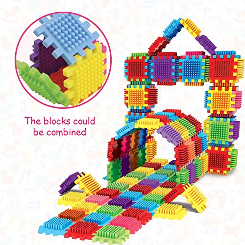 Dimple 360-Piece Set Large Stacking Blocks and Interconnecting Building Set, Makes 60 Blocks, for Boys & Girls, Educational Fun, Great Toy for Child Development for Kids and Toddlers