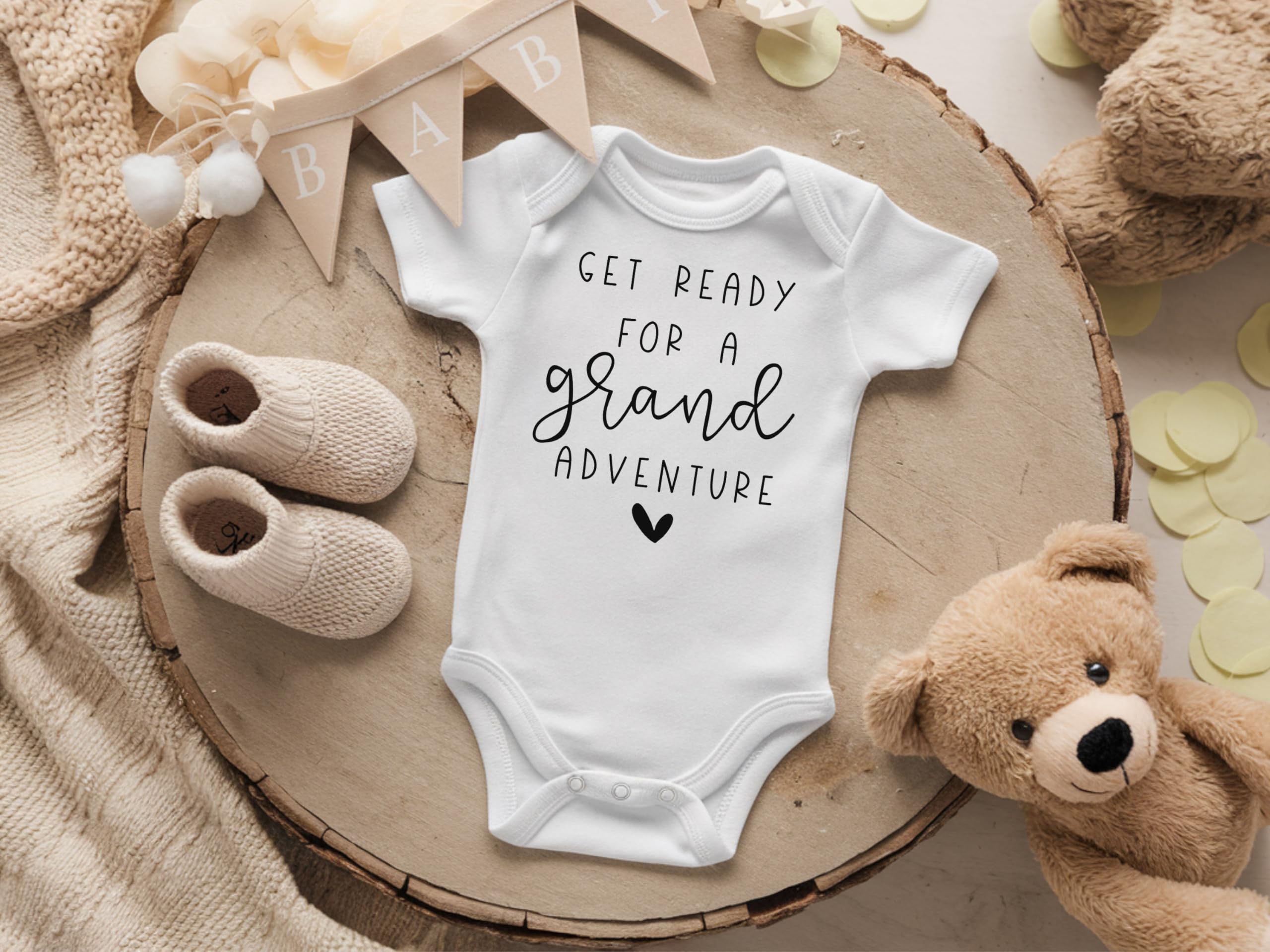 Pineapple Pancake Kids Pregnancy Announcement For Grandparents Get Ready for a Grand Adventure Infant Bodysuit