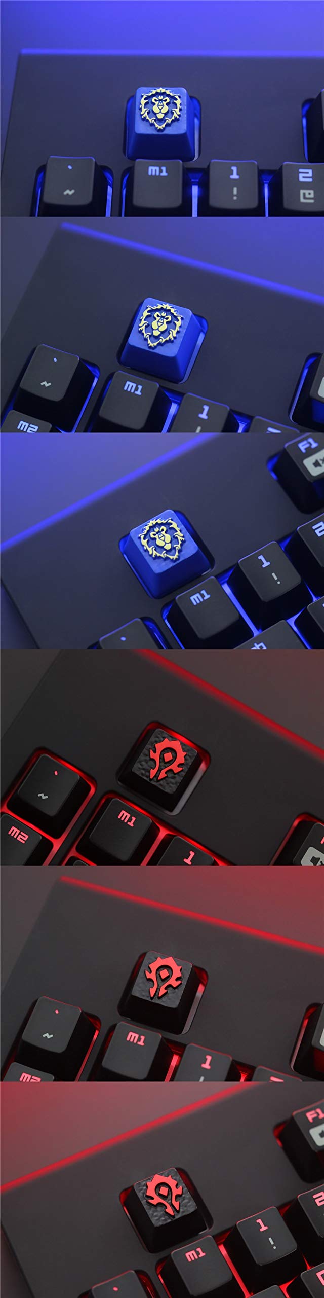 Alliance Gaming Custom Keycaps for Cherry MX Switches with Keycap Puller - Fits Most Mechanical Keyboards