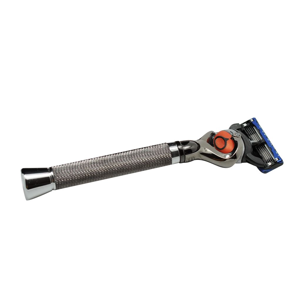Diamond Design Anti Slip Chrome Metal Handle 5 Blade Cartridge Pro glide Flexball Razor Shaver