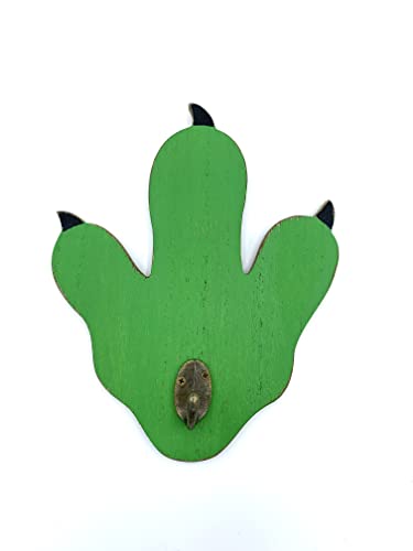 Dinosaur Footprint Kids Coat Hanger - Dinosaur Bathroom Decor - Dinosaur Decorations Classroom Organization Backpack Hook - Dinosaur Decor Boys Room Wall Decor