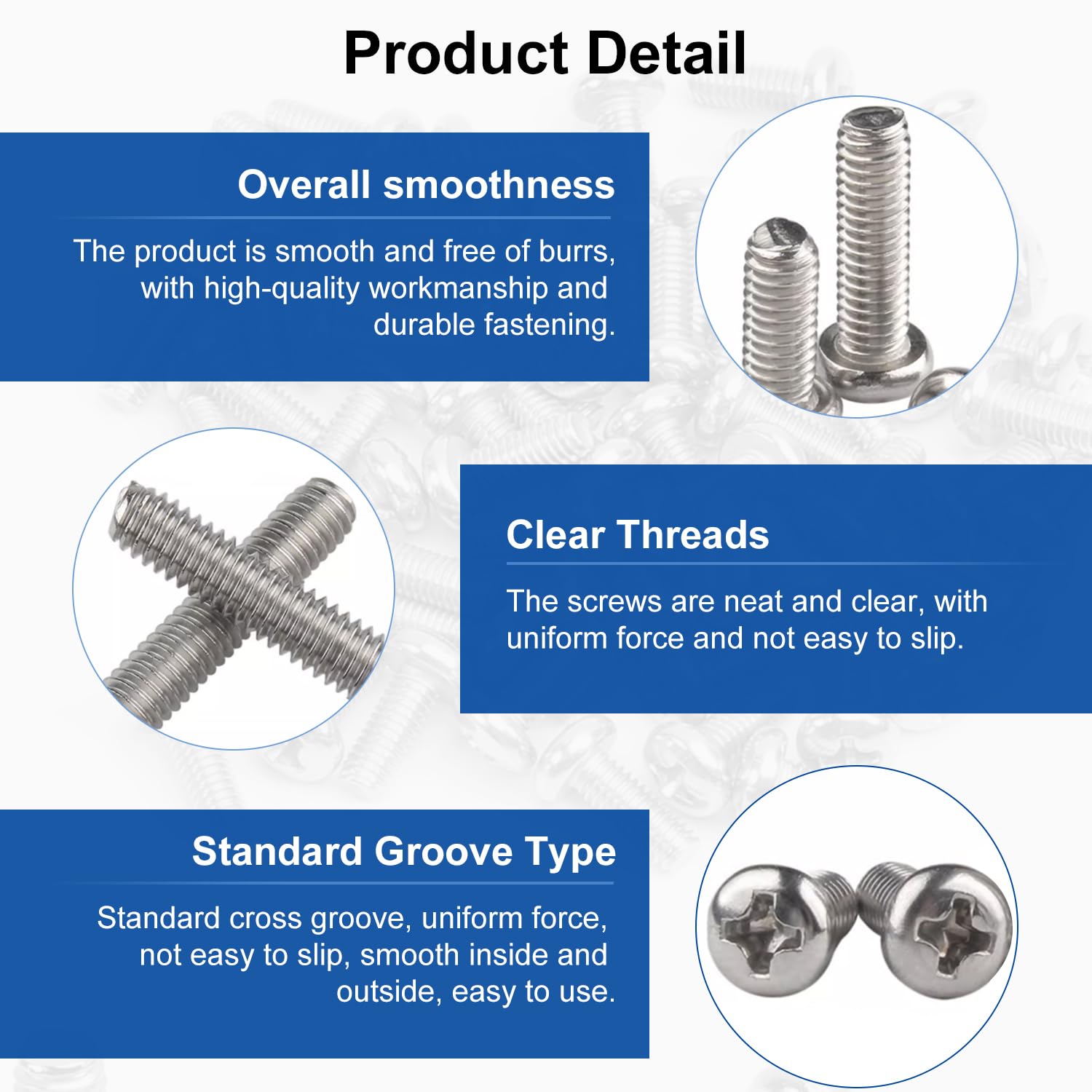MroMax 60Pcs M2 x 8mm Pan Head Phillips Machine Screws, 304 Stainless Steel 18-8, Fully Thread, Metric Silver Gray Cross Head Screws Bolts for Computers, Camera and Other Small Electronic Devices