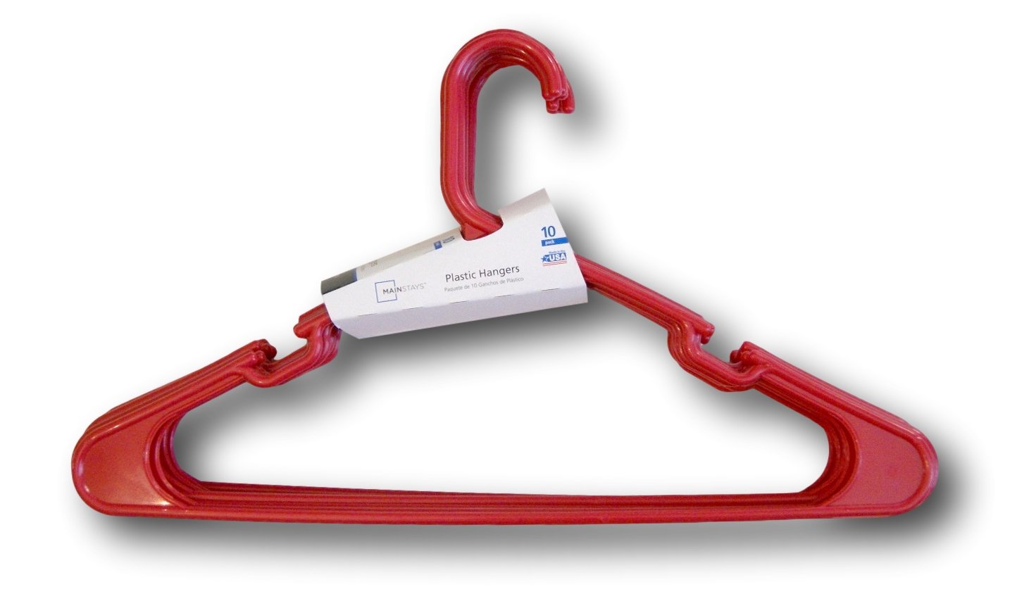 Adult Plastic Hangers - Really Red 10-count